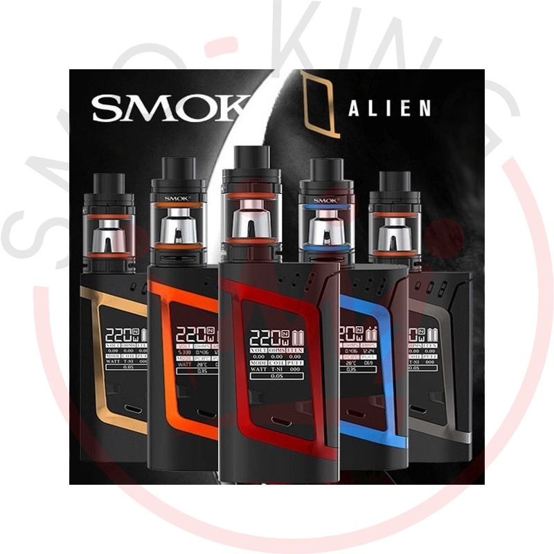 Smok Alien Box Mod Kit Tc 220w Con Tfv8 Baby Black/Red