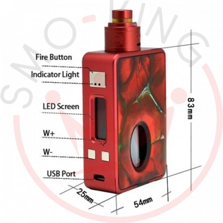 HCIGAR VT INBOX Squonker RED Solo Box 75watt Dna Evolv Smo-KingShop.it
