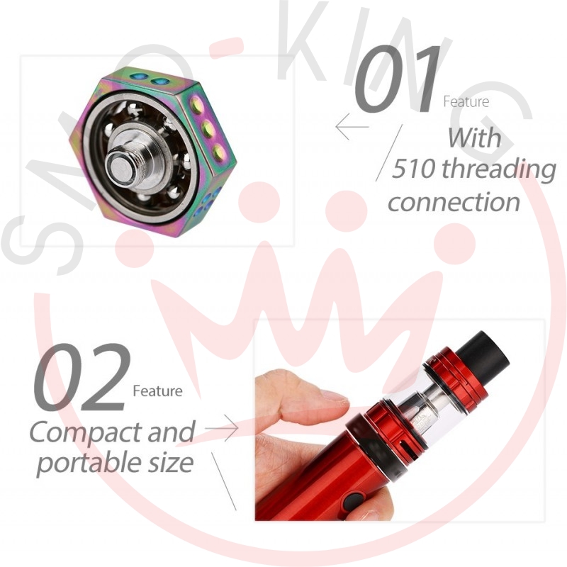 Vape Spinner Silver 510 per Box Mod