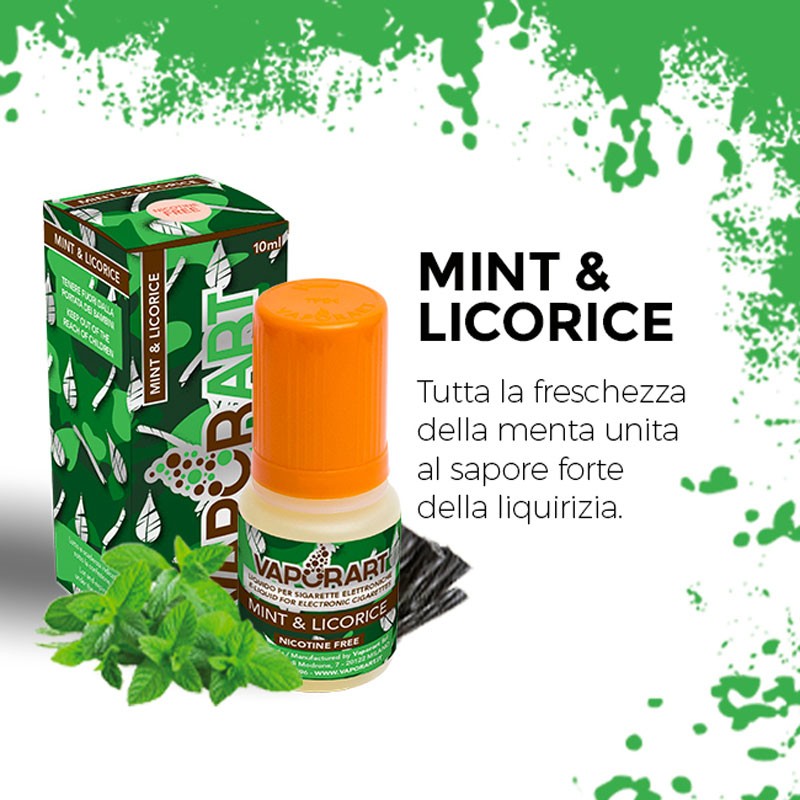 MINT & LICORICE 10 ml Nicotine Ready Liquid VAPORART Smo-KingShop.it