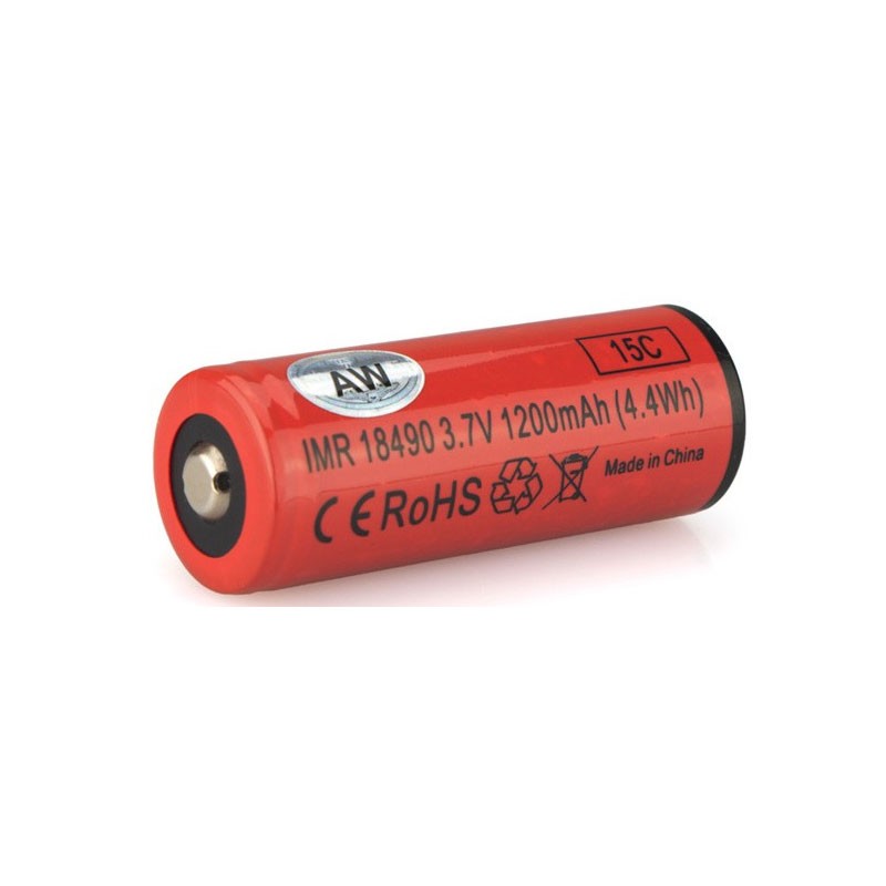 AW IMR 18490 Batteria 1200mAh 3.7V 15C Smo-KingShop.it