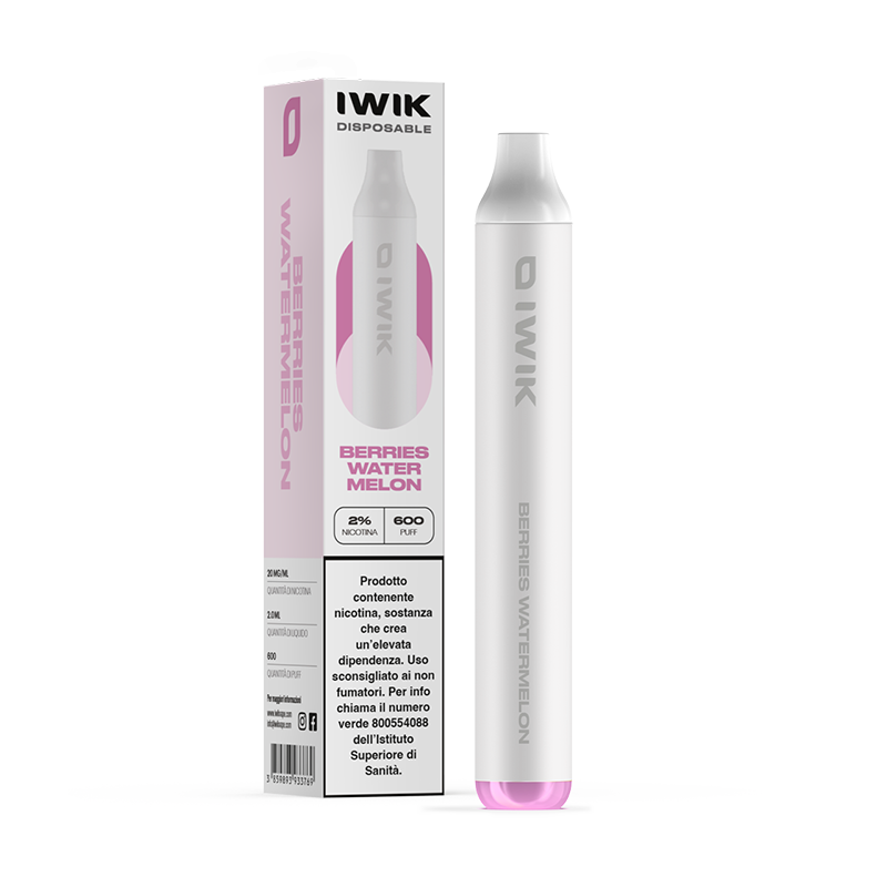 IWIK Berries Watermelon 400mAh Sigaretta Usa e Getta 600 Puff
