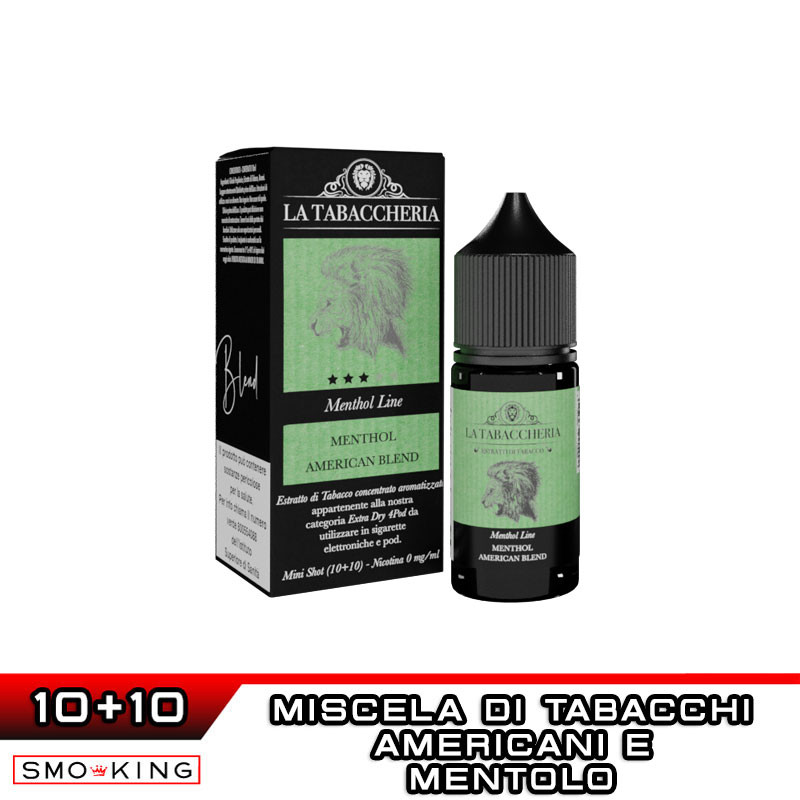 MENTHOL AMERICAN BLEND Extra Dry 4Pod MENTHOL LINE Mini Shot 10+10 ml ...