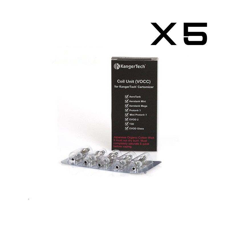 Kangertech Resistenze Vocc Dual Coil 1,8ohm 5 Pezzi