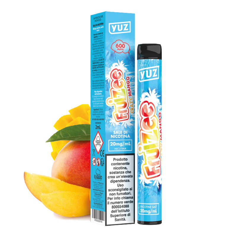 YUZ Crazy Mango Fruizee Sigaretta Usa e Getta 600 Puff | SmoKing